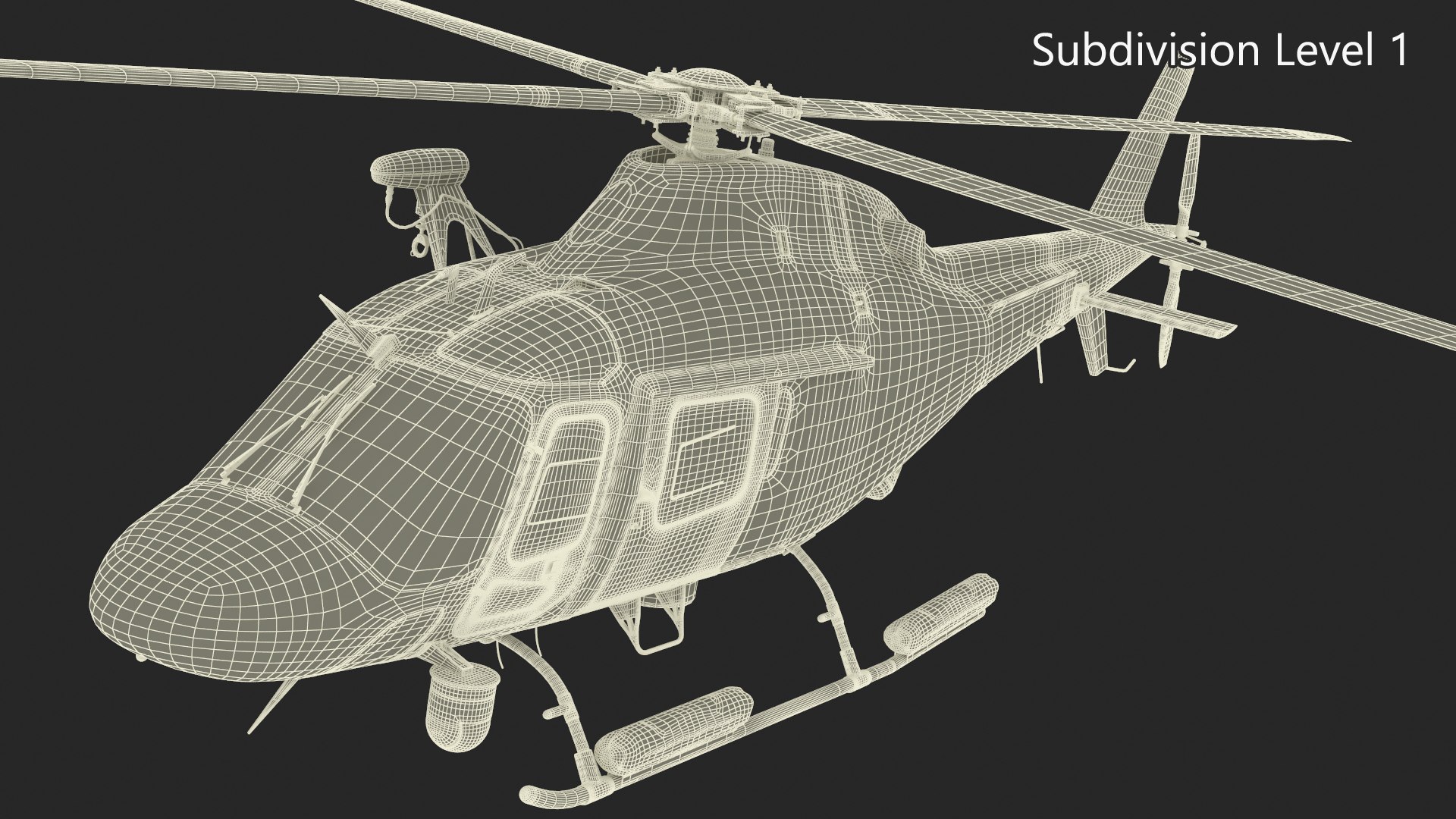 Police Helicopter AgustaWestland AW119 Koala Simplified 3D Model ...