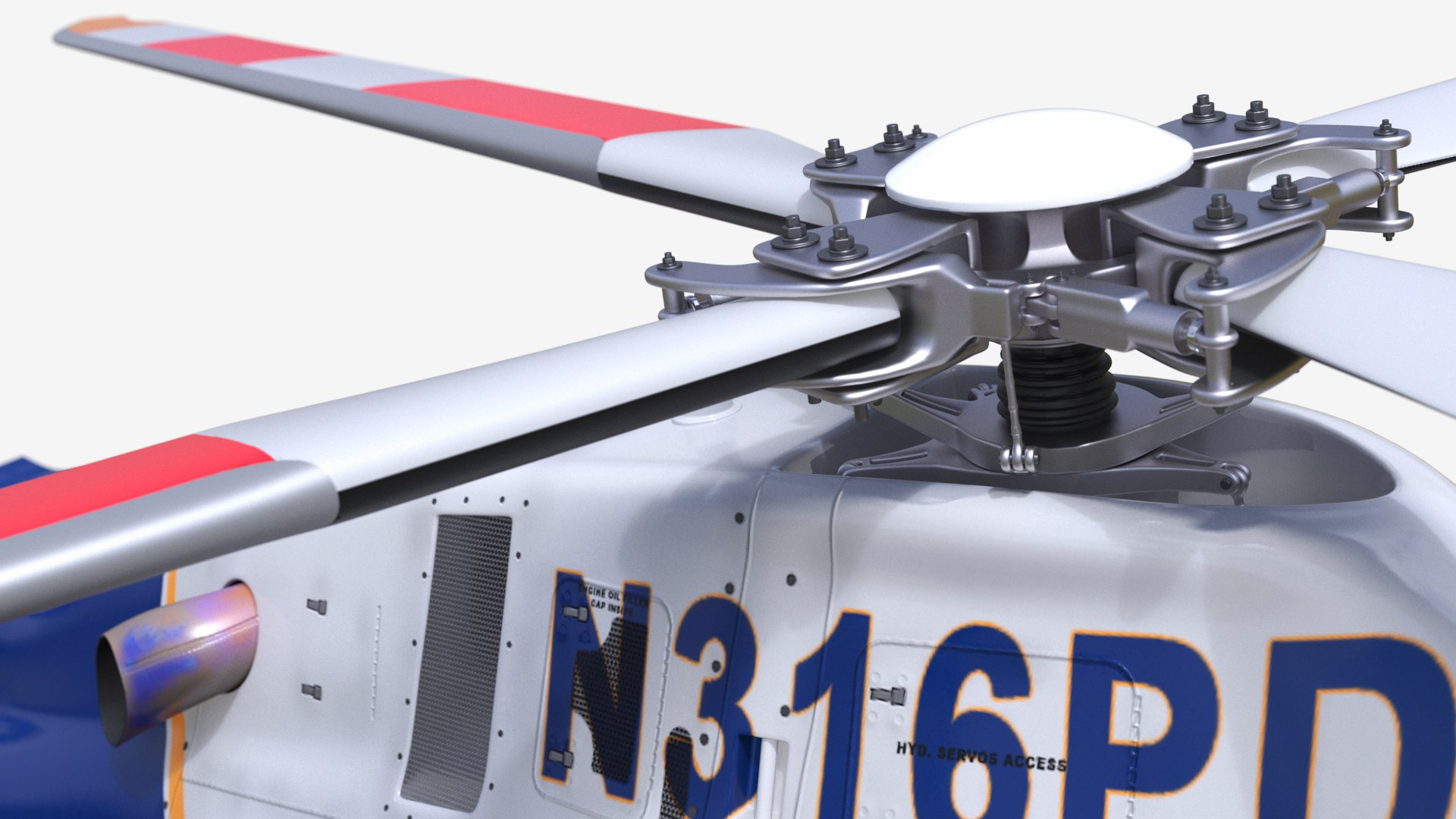 Police Helicopter AgustaWestland AW119 Koala Simplified 3D Model ...