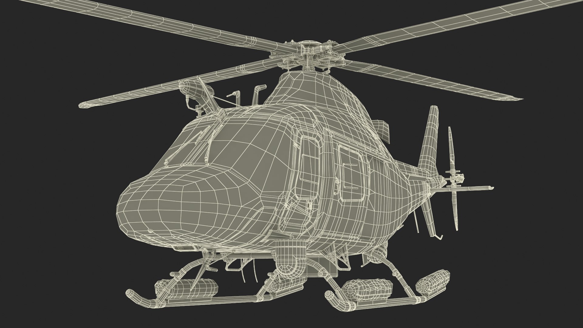 Police Helicopter AgustaWestland AW119 Koala Simplified 3D Model ...