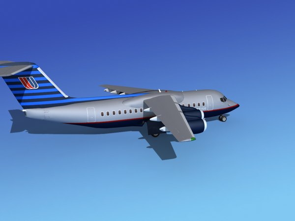 turbines bae united airliner 3d model