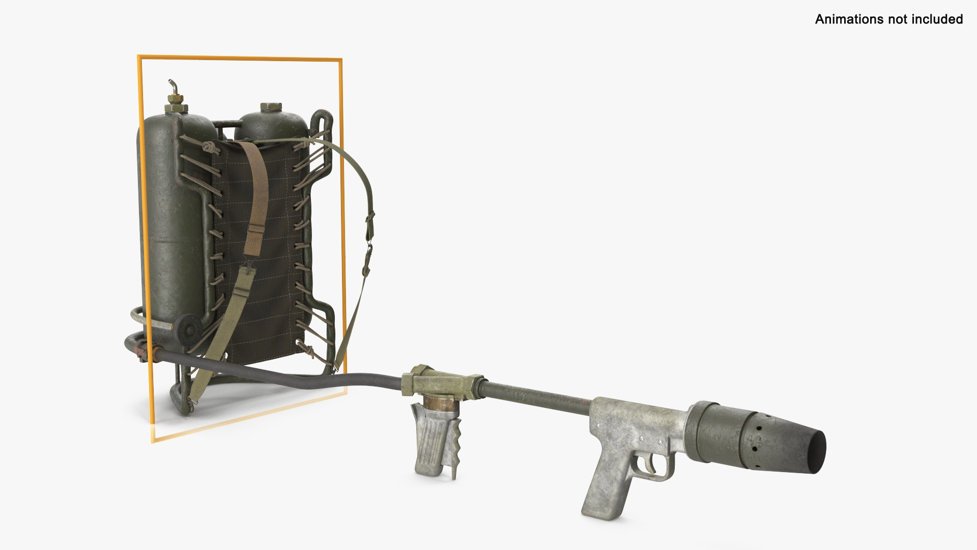 3D Model M2 Flamethrower Backpack Rigged - TurboSquid 2182959
