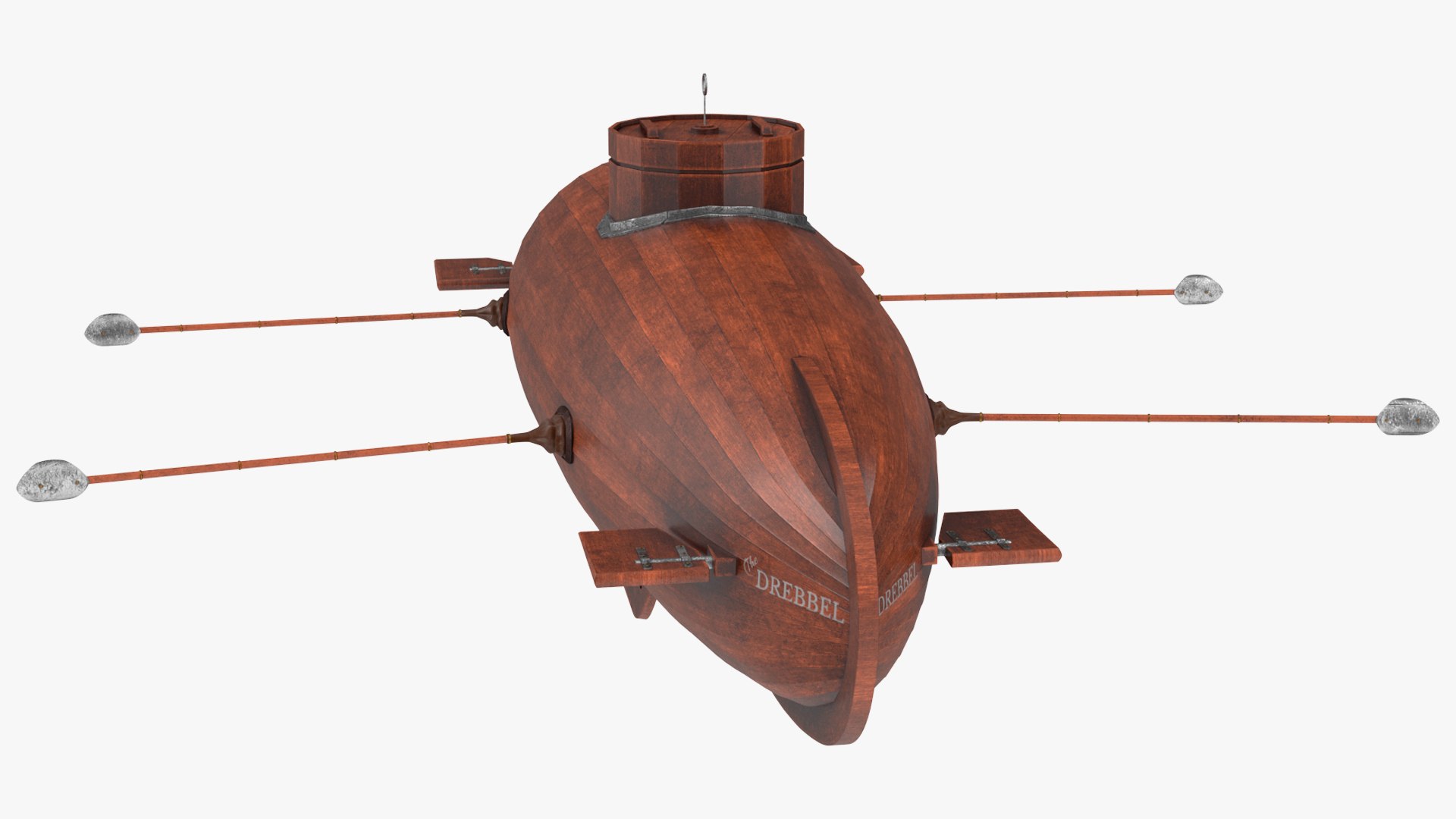 Realistic Model Of Drebbel Submarine 3D Model - TurboSquid 2230658