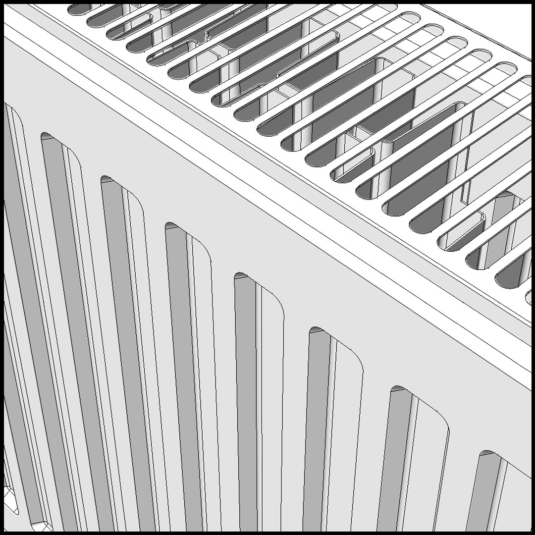 extremely radiator details solid 3d model