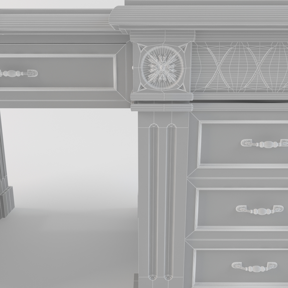 3d furniture table desk model