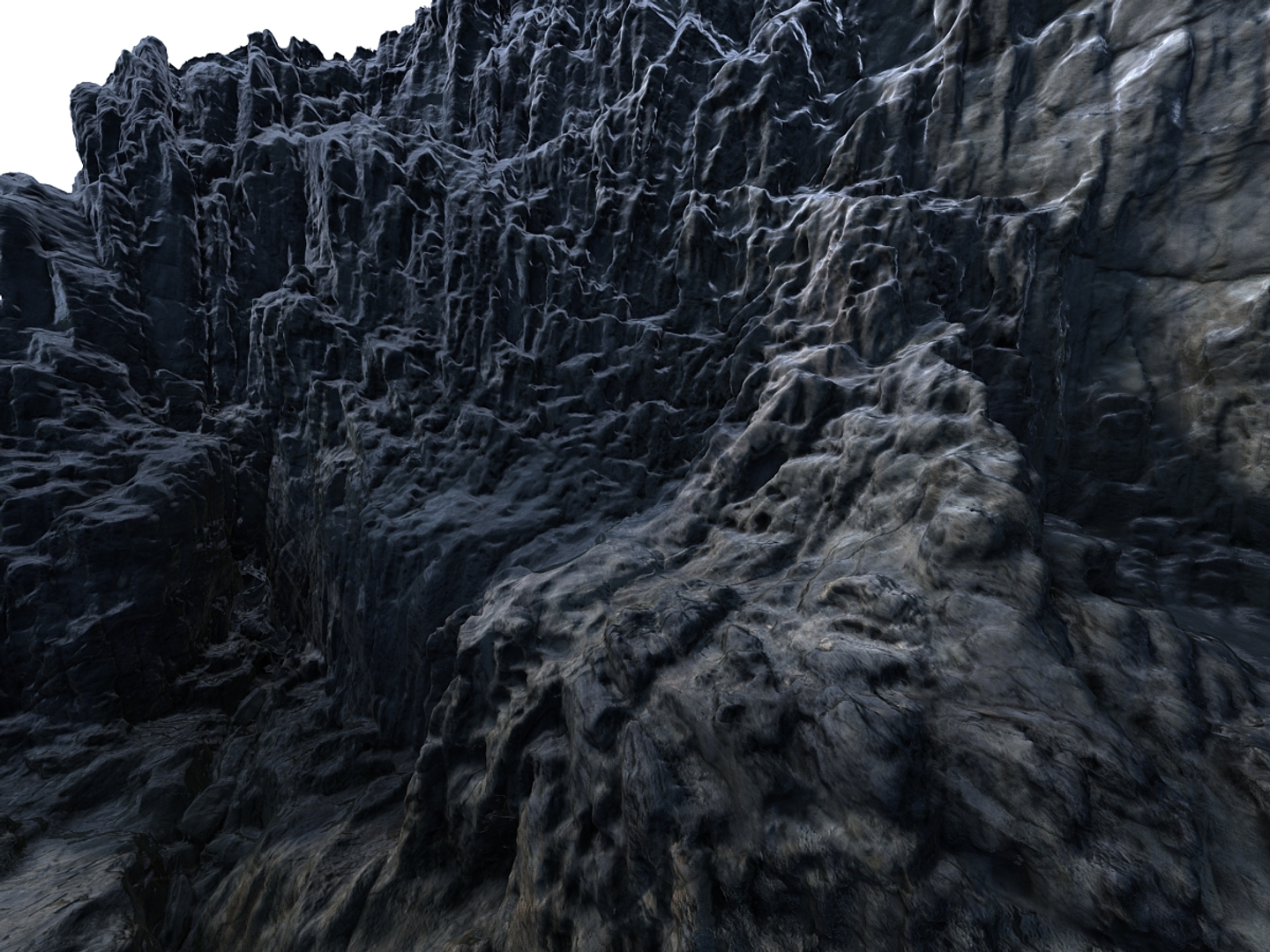 3d Max Black Cliffs 16k