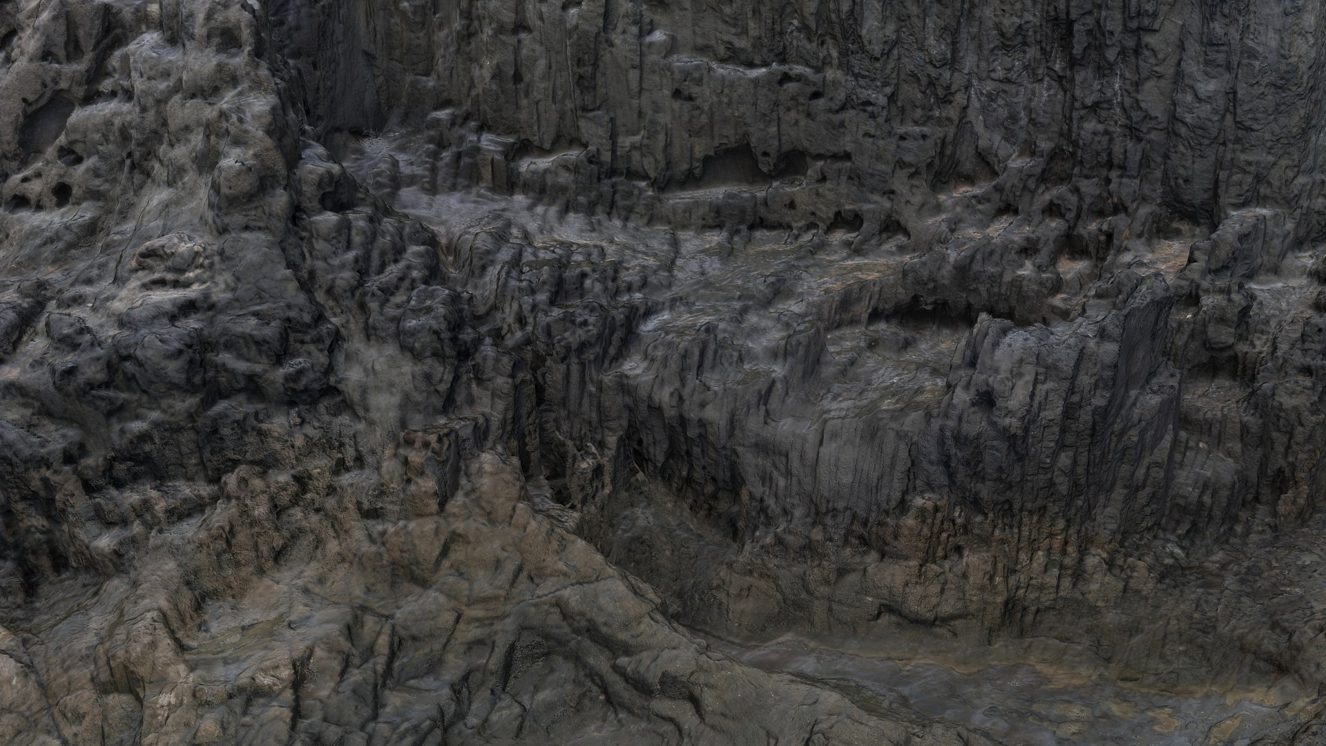 3d Max Black Cliffs 16k