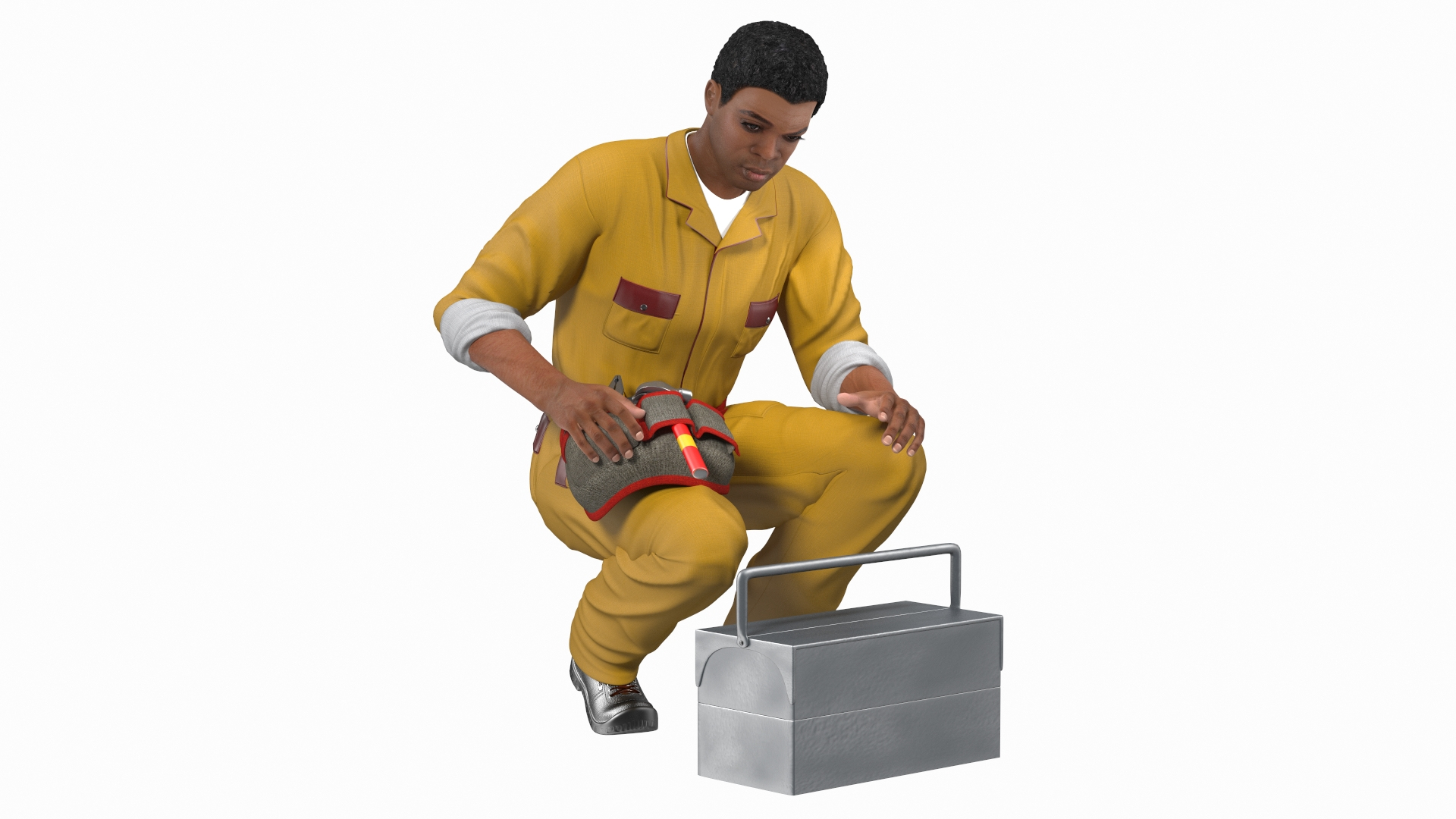 Light Skin Black Locksmith 3D Model - TurboSquid 1702735