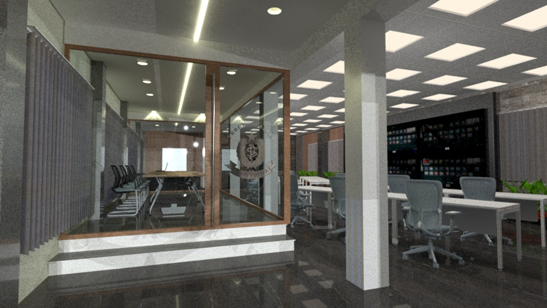 Office Interior On 5th Floor 3D 3D Model - TurboSquid 2153170