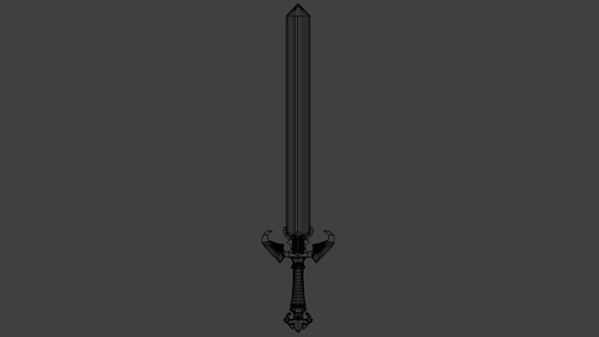 3d Model Of Mesh Sword