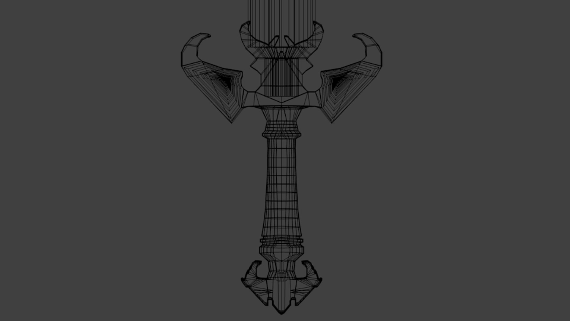 3d Model Of Mesh Sword