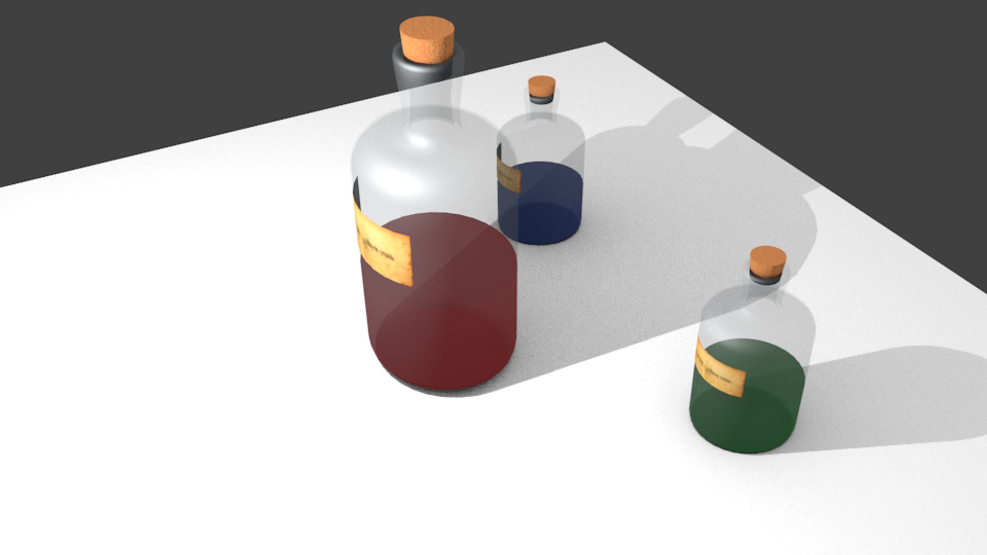 Free Obj Model Potion Bottles