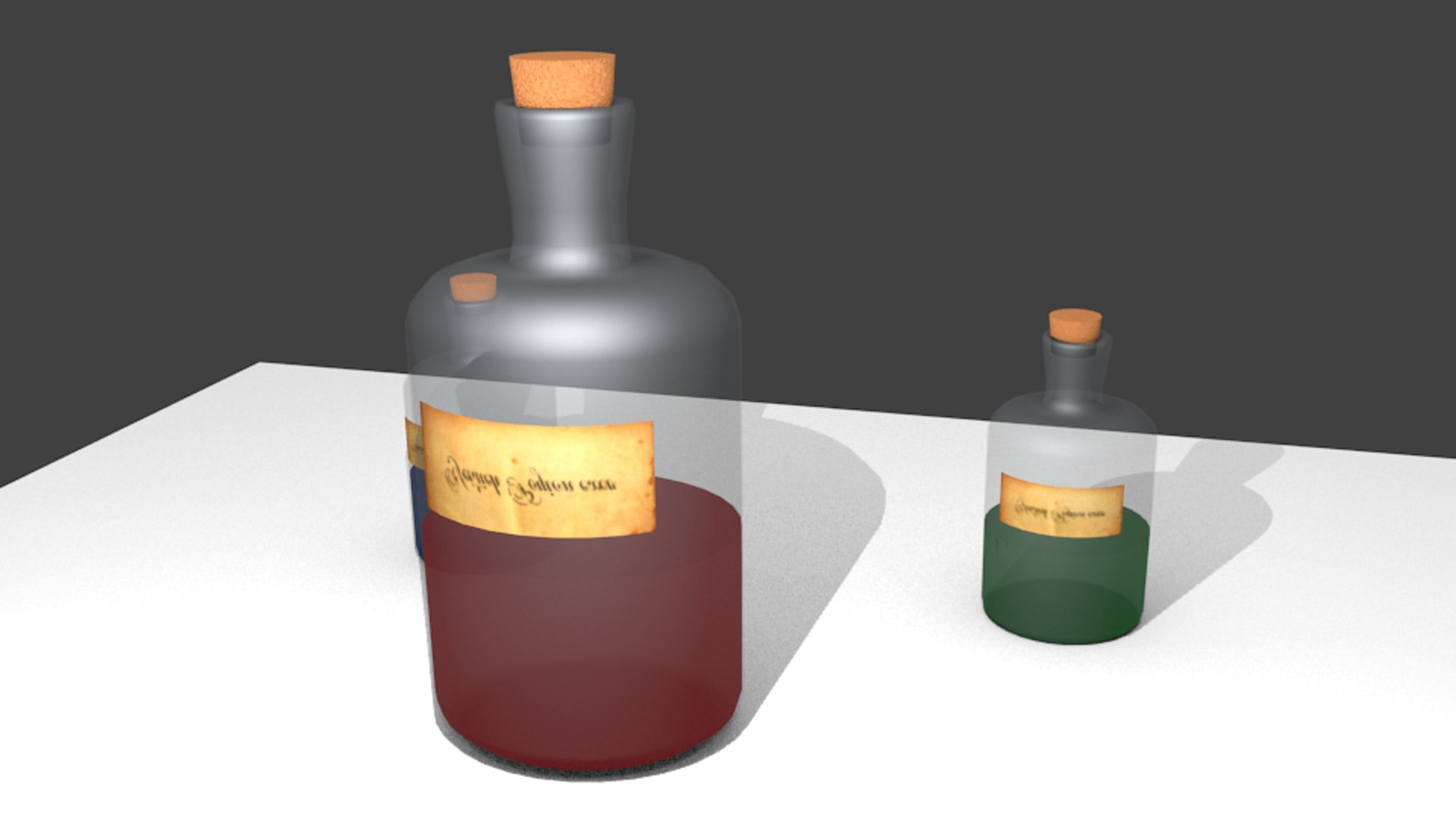 Free Obj Model Potion Bottles