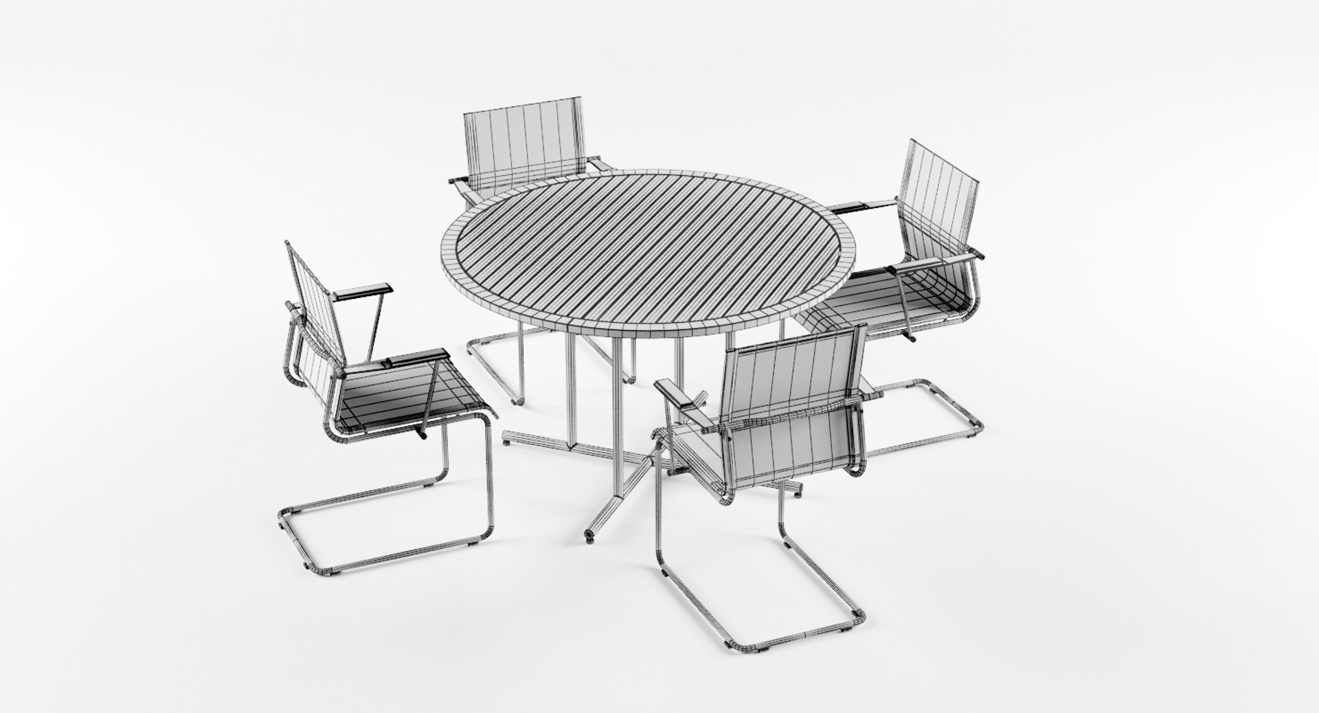 Set Whirl Table Sway 3d Model