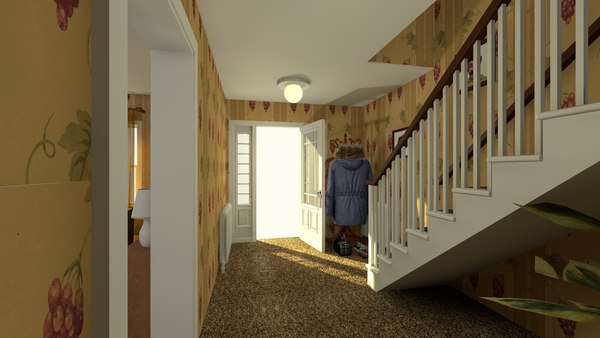 Cartoon living room hall 3D - TurboSquid 1701941