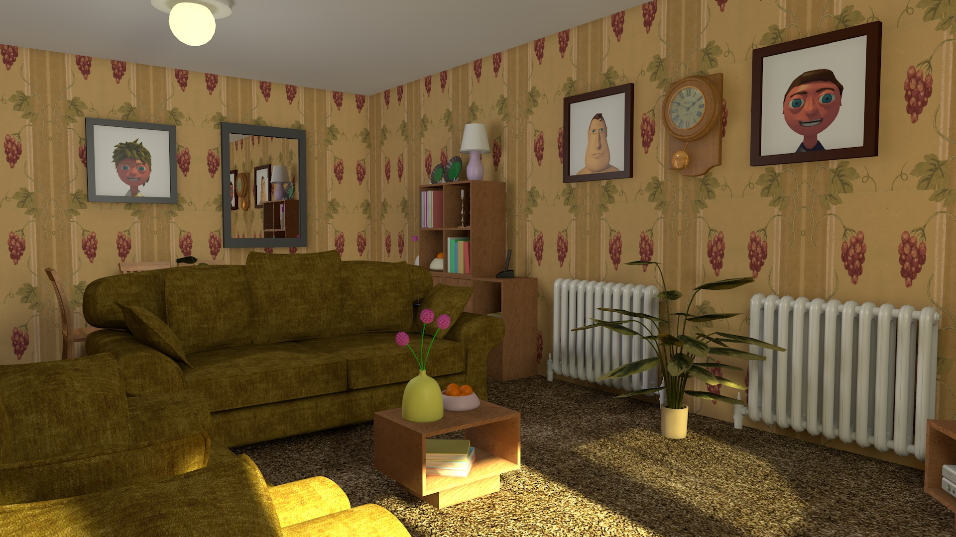 Cartoon Living Room Hall 3D - TurboSquid 1701941