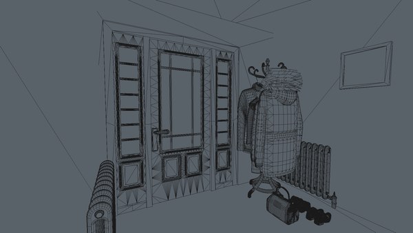 Cartoon living room hall 3D - TurboSquid 1701941