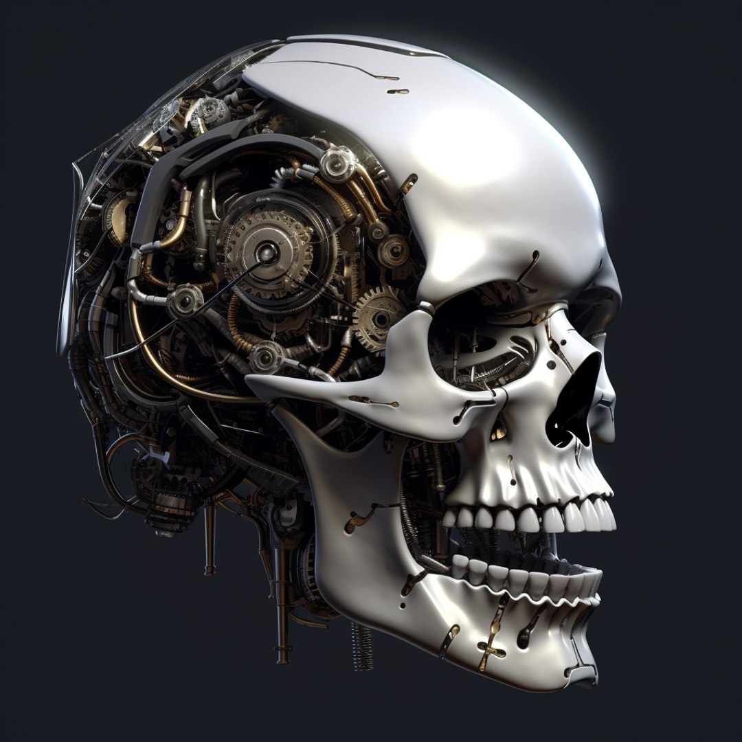 3D Cyborg Skulls Pack 4 - TurboSquid 2071433