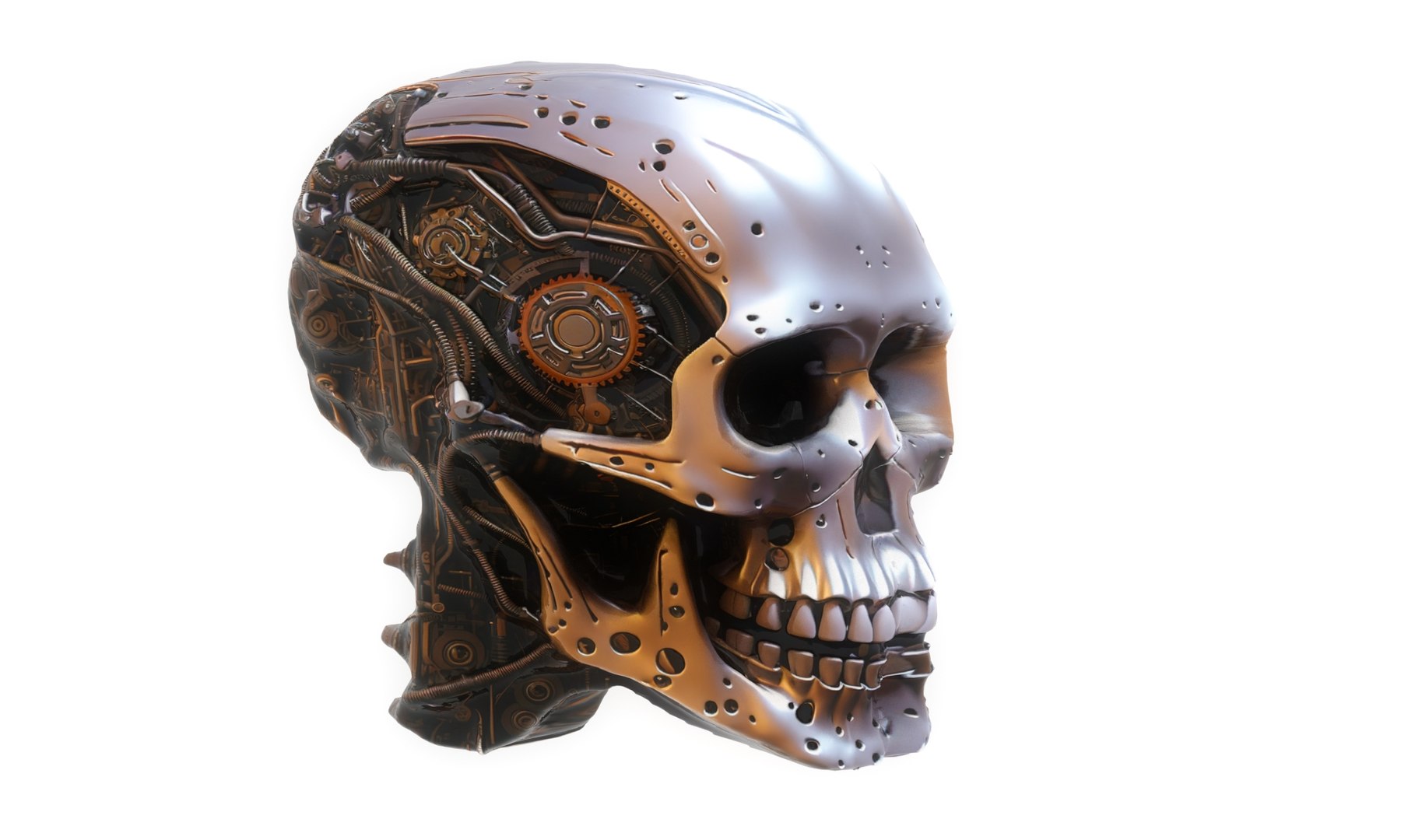 3D Cyborg Skulls Pack 4 - TurboSquid 2071433