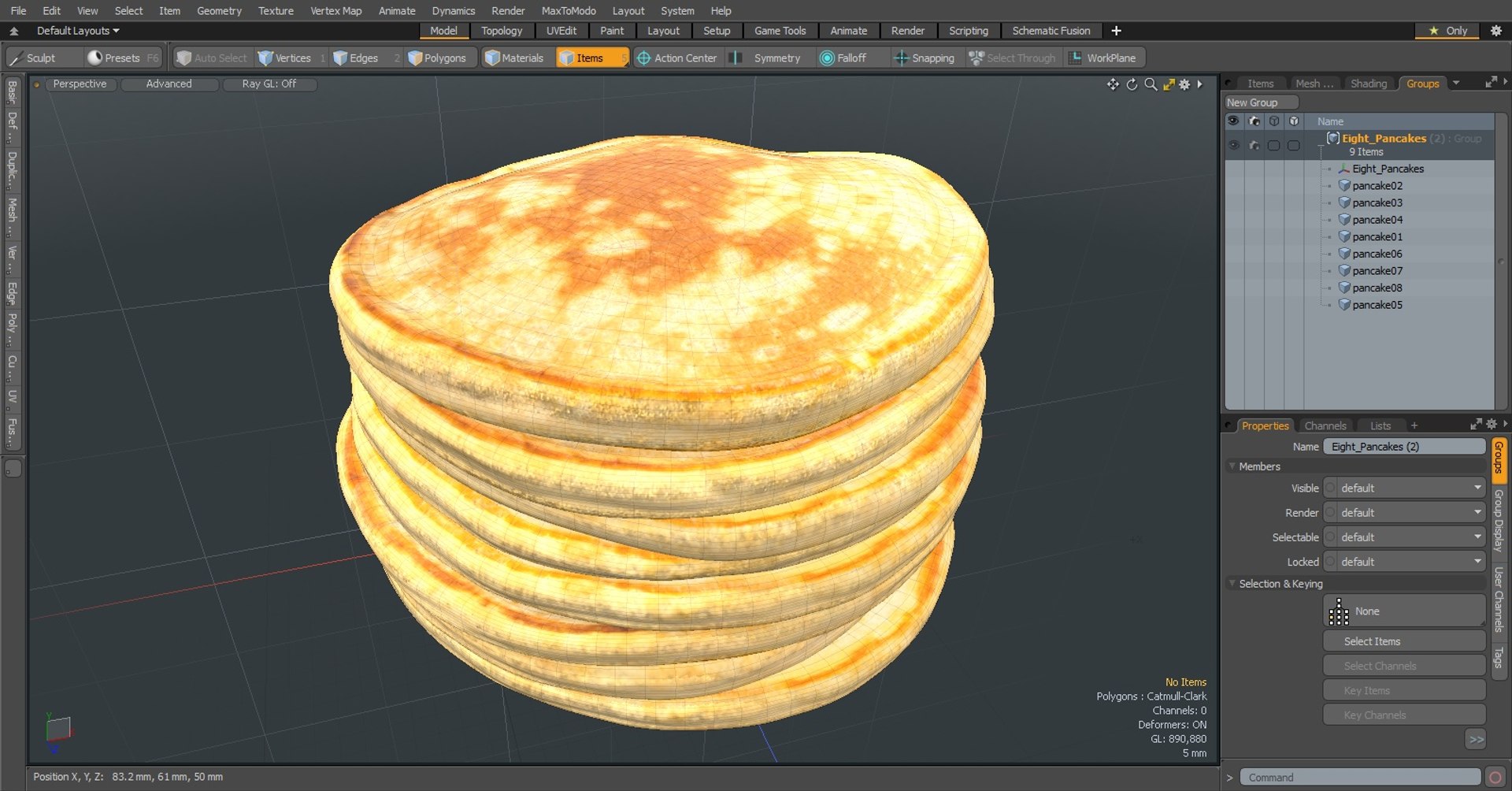3D Model Eight Pancakes - TurboSquid 1943724