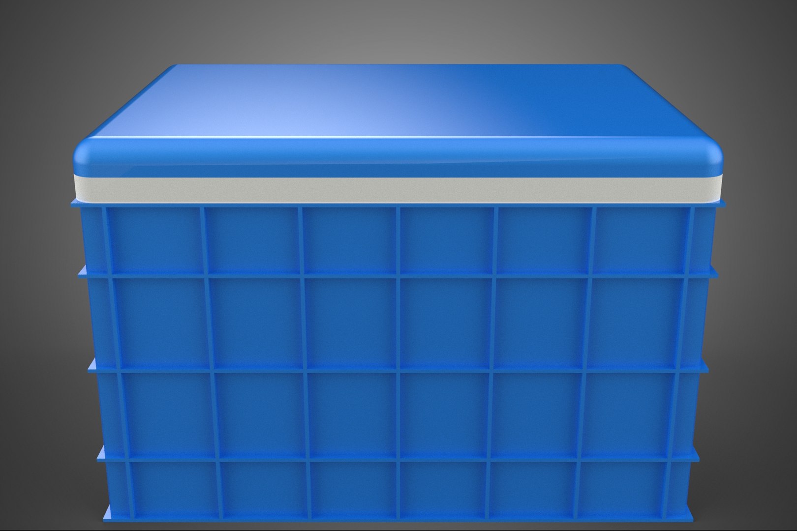 INSULATED PORTABLE ICE COOL BOX CRATE STORAGE CONTAINER CHAMBER 3D ...