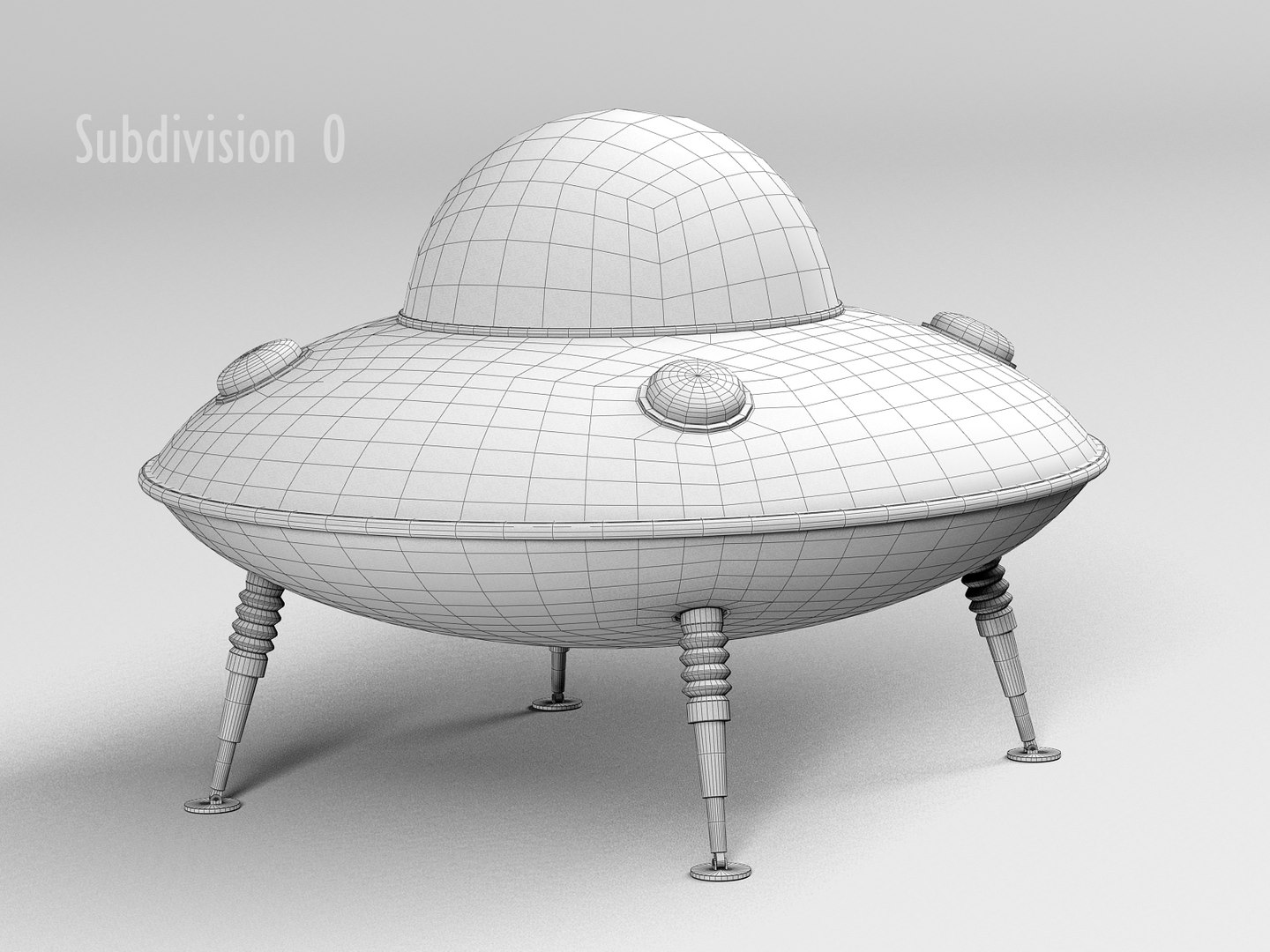 Cartoon Ufo 3D - TurboSquid 1602973