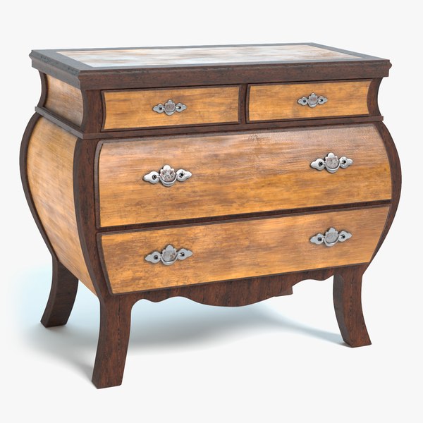 3D antique dresser model - TurboSquid 1219645