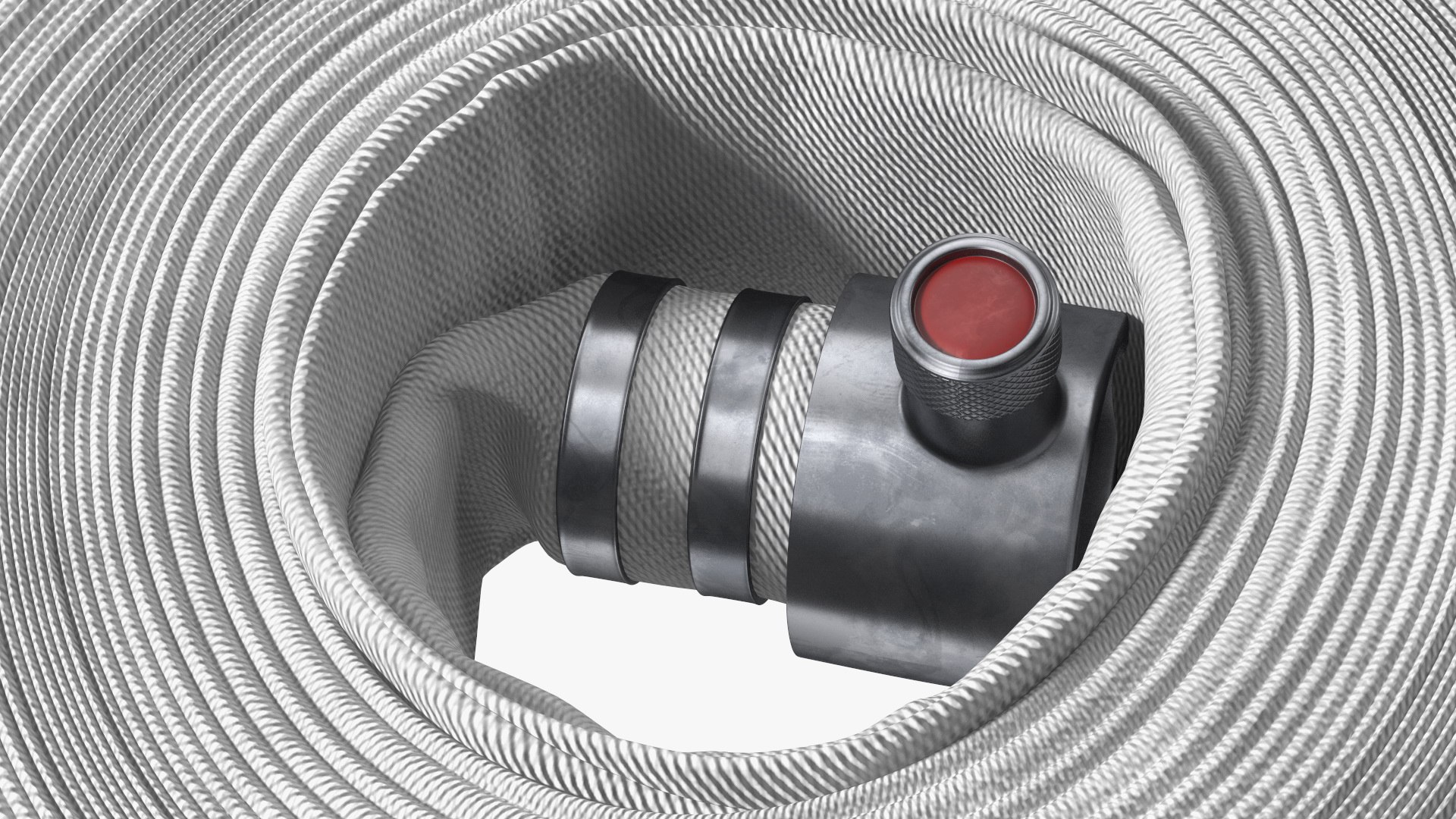 3D model Neatly Coiled Fire Hose White Canvas - TurboSquid 1836619
