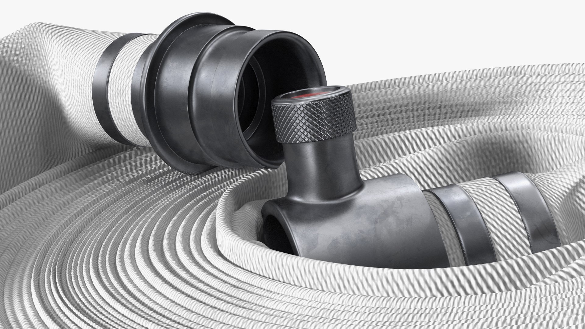 3D model Neatly Coiled Fire Hose White Canvas - TurboSquid 1836619