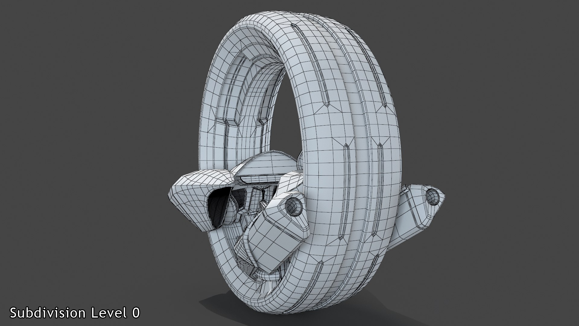 3D sci-fi futuristic wheel motorcycle - TurboSquid 1584372