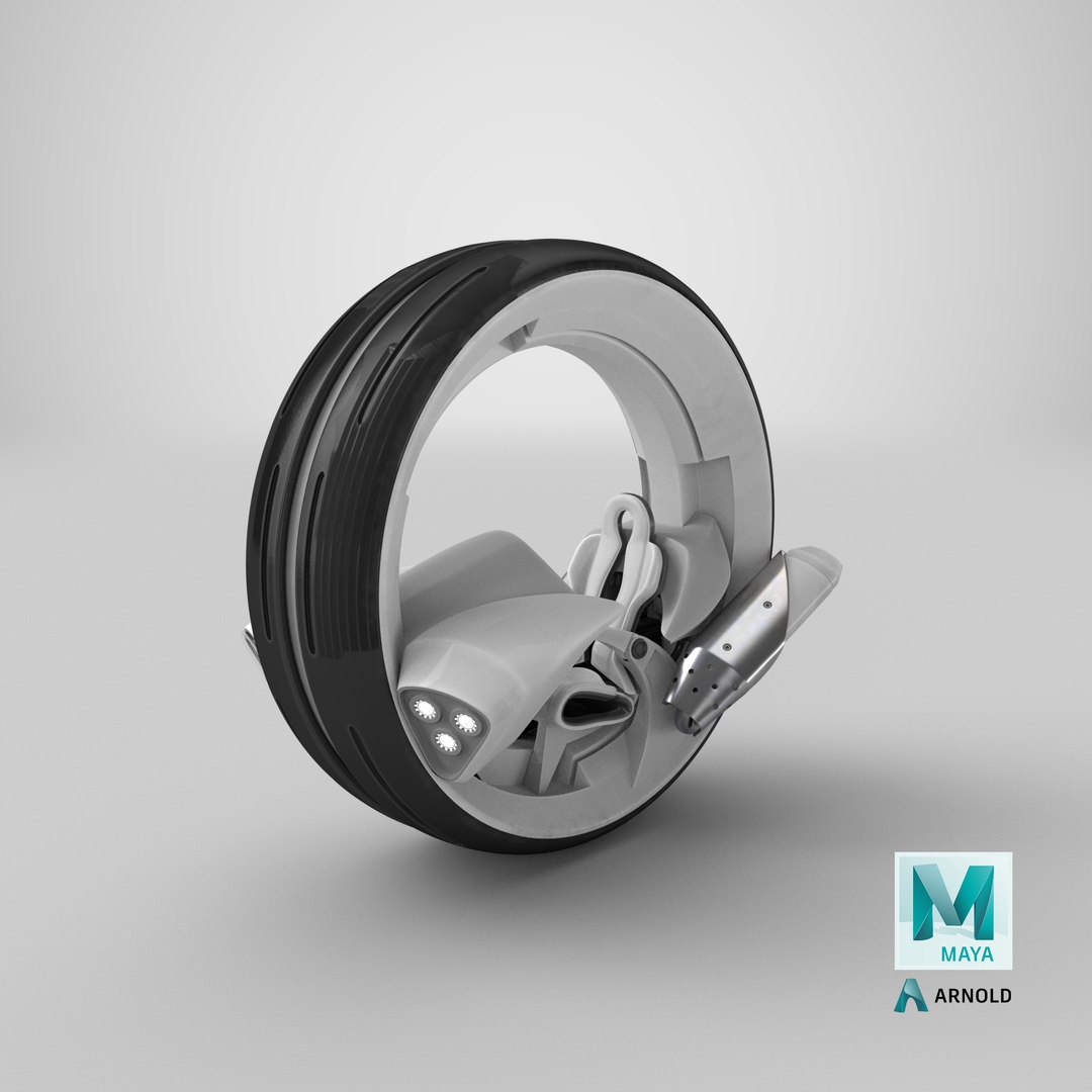 3D sci-fi futuristic wheel motorcycle - TurboSquid 1584372