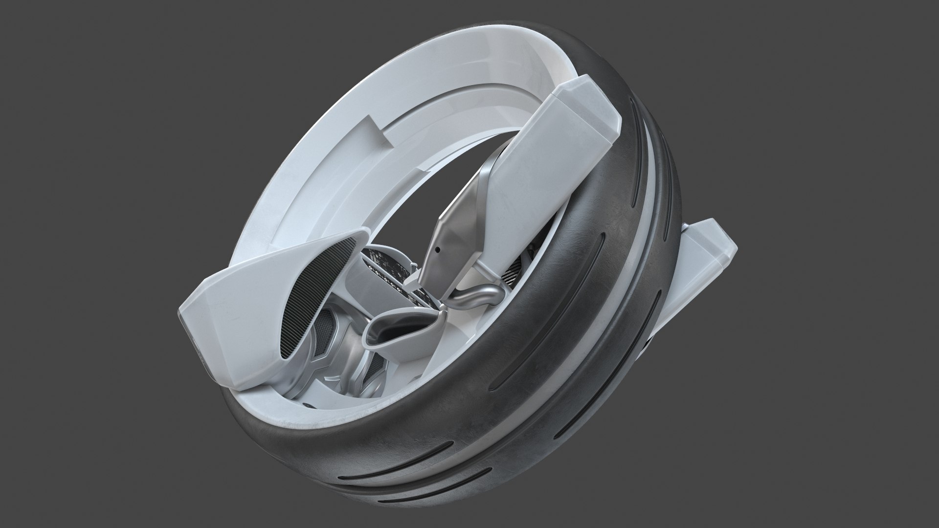 3D Sci-fi Futuristic Wheel Motorcycle - TurboSquid 1584372