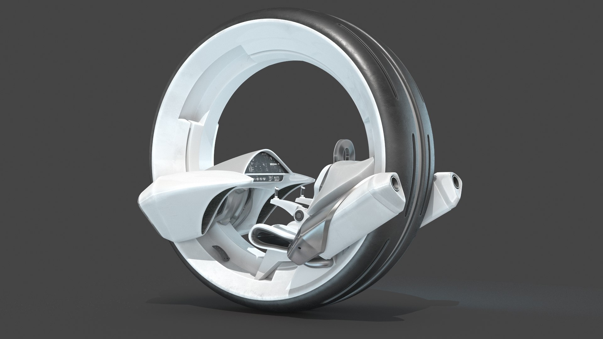 3D Sci-fi Futuristic Wheel Motorcycle - TurboSquid 1584372