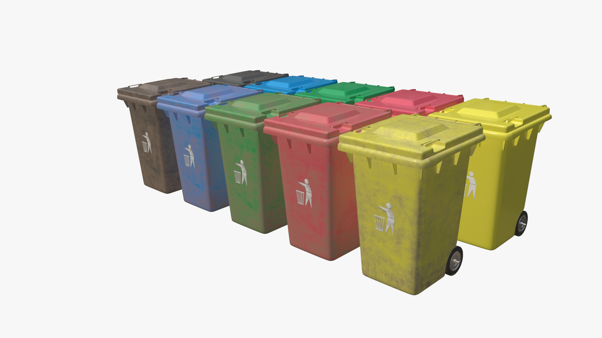 Rigged Industrial Waste Bin 3D Model - TurboSquid 2236925