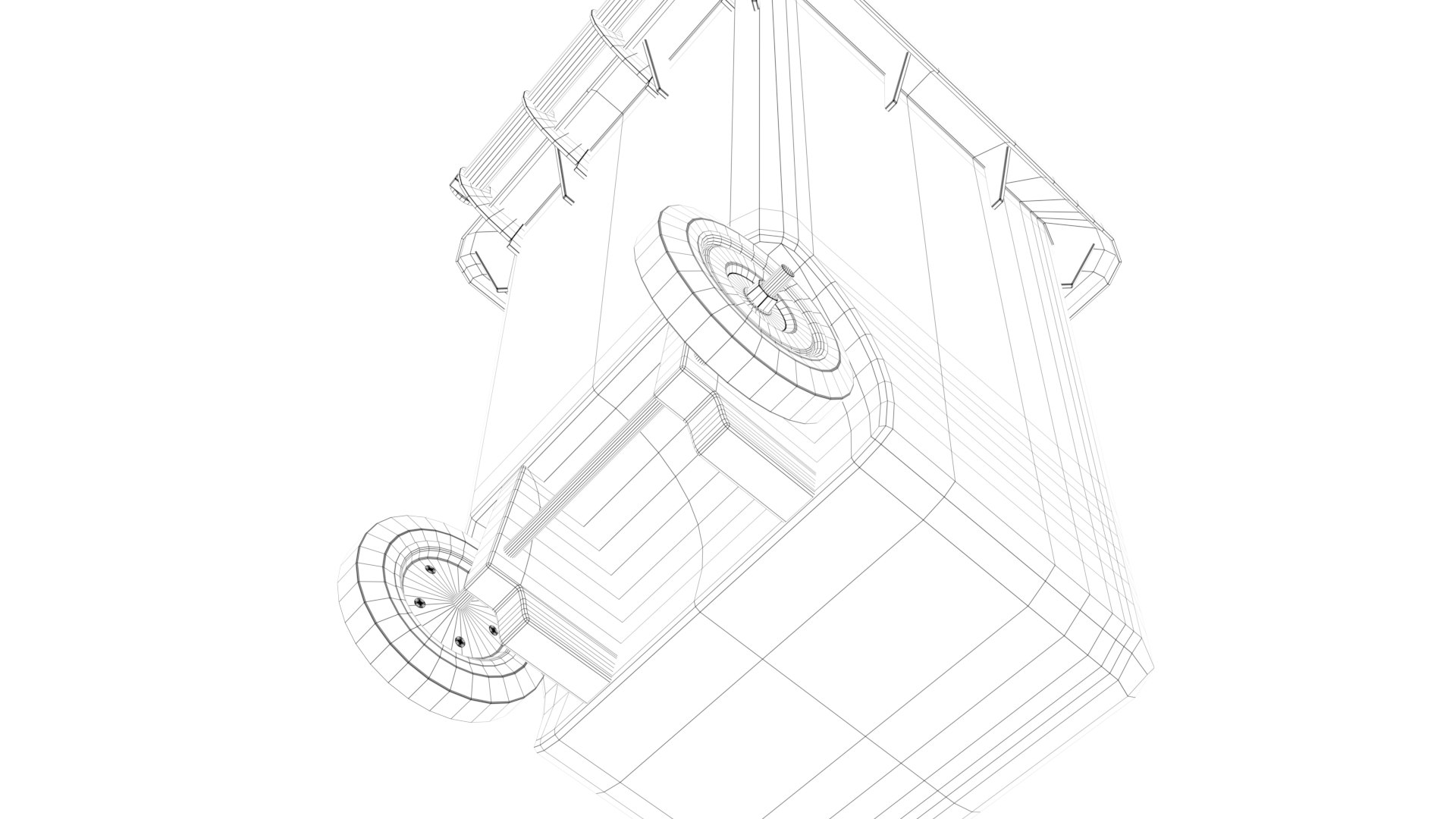 Rigged Industrial Waste Bin 3D Model - TurboSquid 2236925