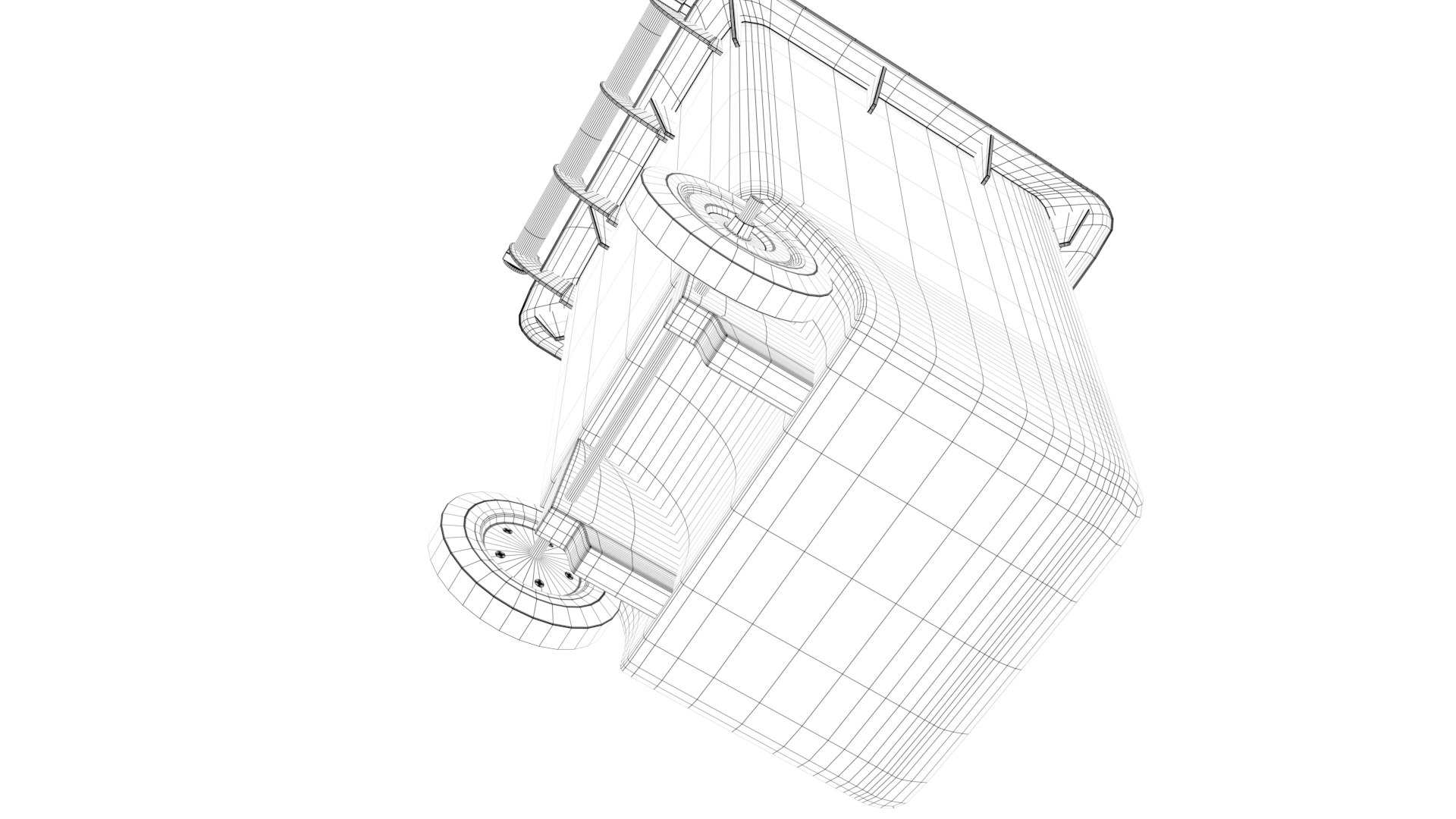 Rigged Industrial Waste Bin 3D Model - TurboSquid 2236925