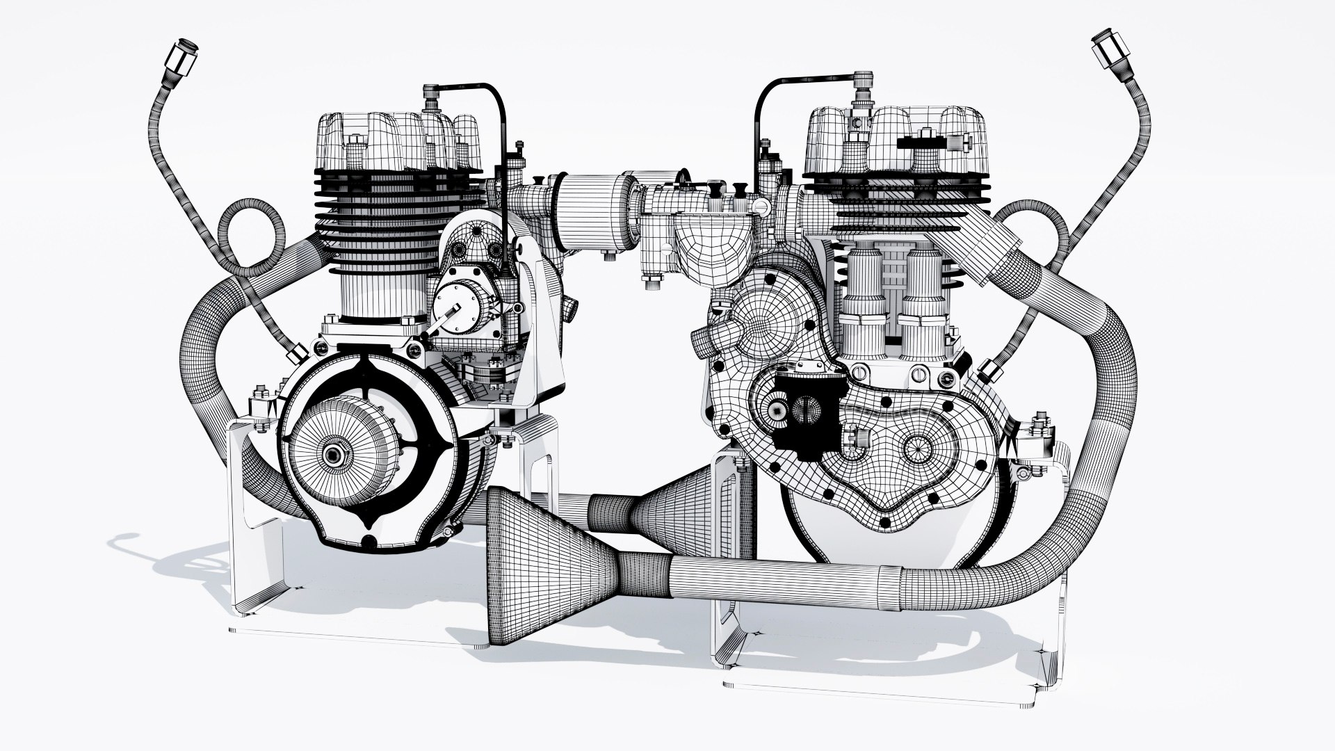 Engine HD 1927 Model B 350 Cc 3D Model - TurboSquid 1986624