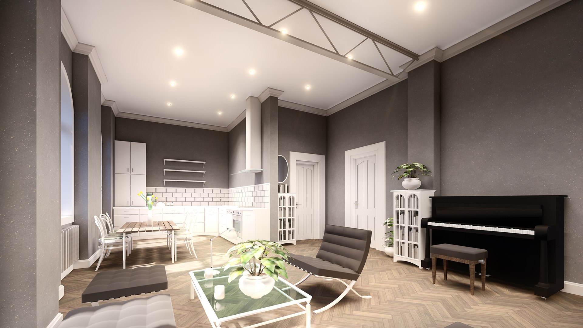 Scene Bachelor Studio Apartment 3D Model - TurboSquid 1640831