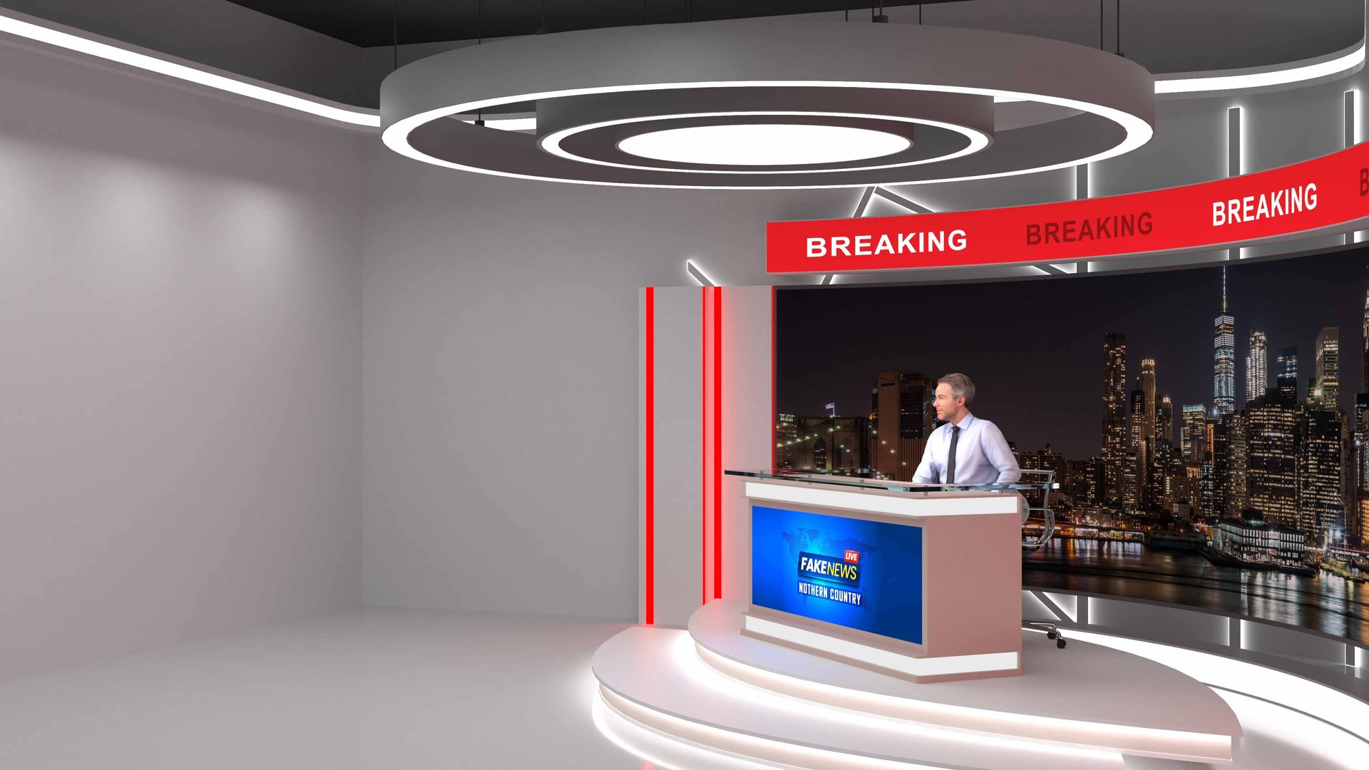 3D News Studio Model - TurboSquid 2040836