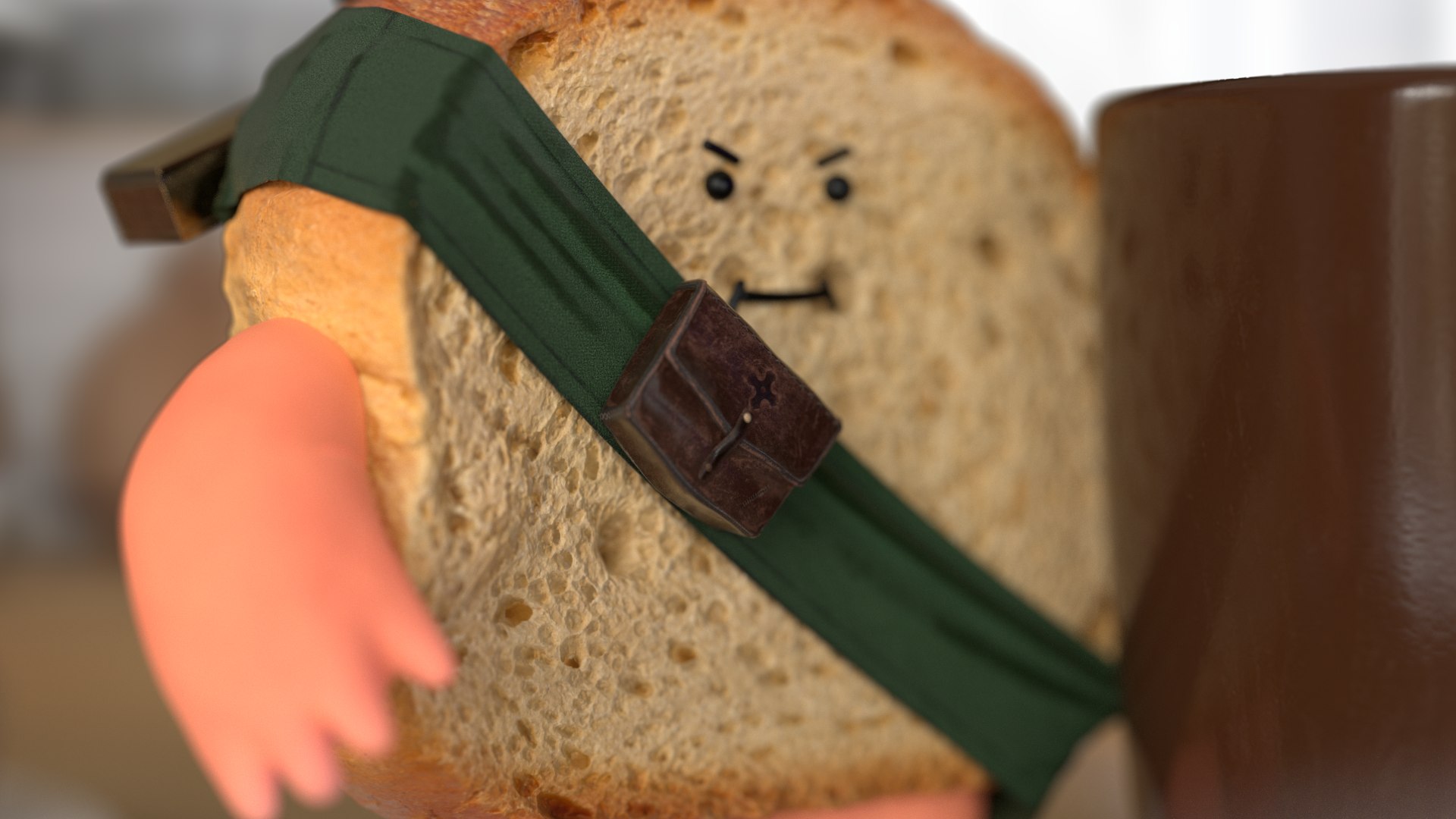 3D Bread Warrior Character - TurboSquid 2091786