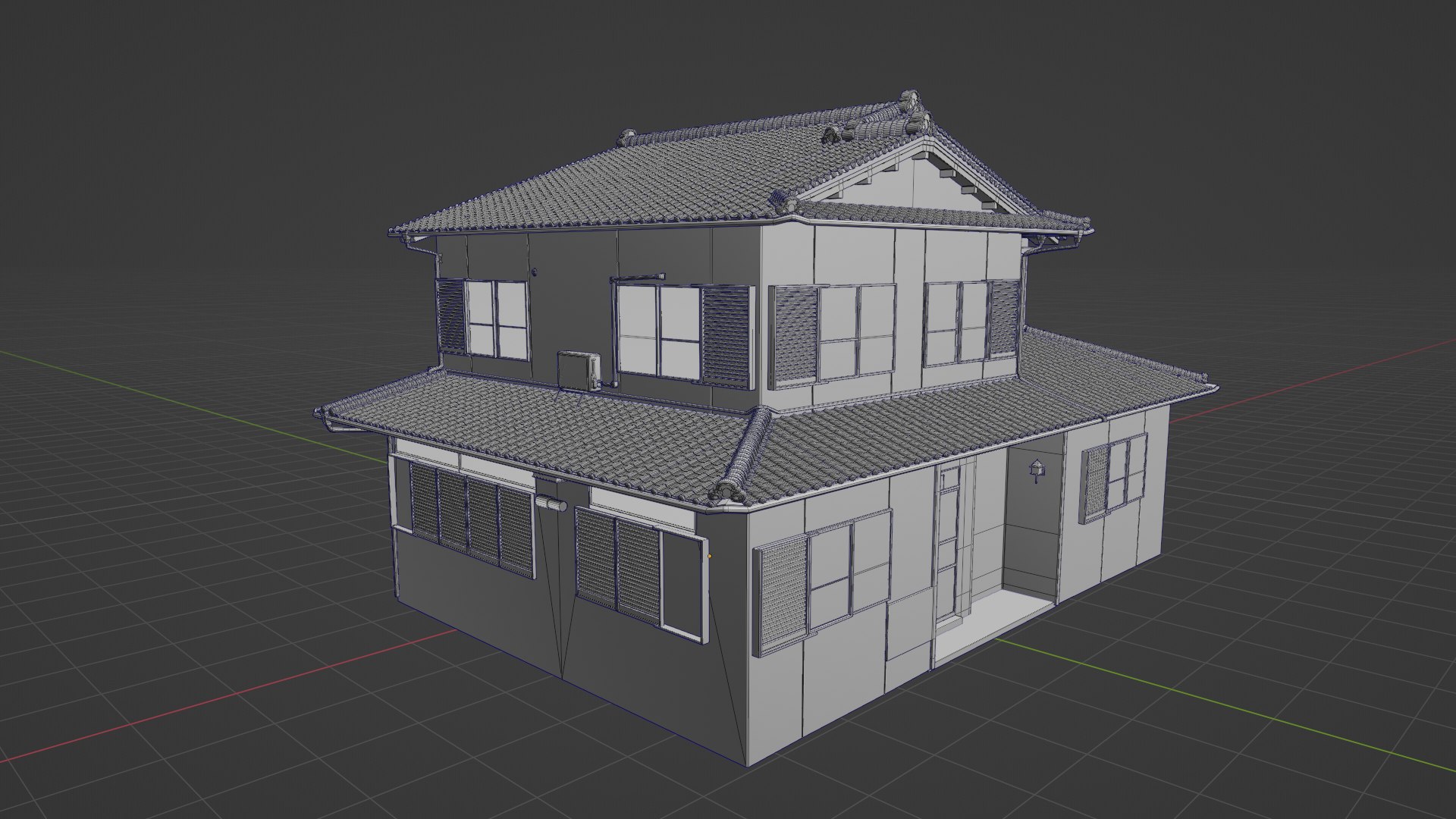 Japanese detached house 3D - TurboSquid 2122937