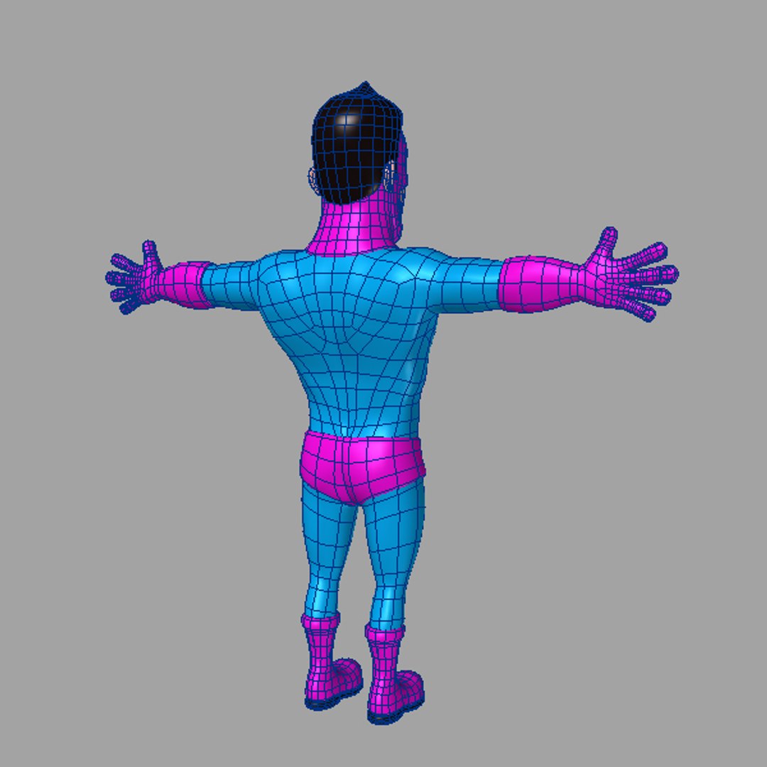 3D Cartoon Superhero Man Model - TurboSquid 1281201