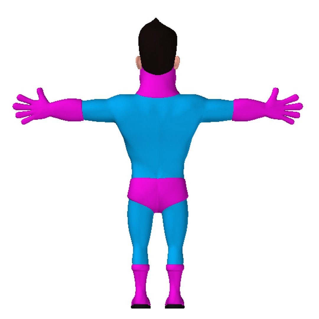 3D Cartoon Superhero Man Model - TurboSquid 1281201