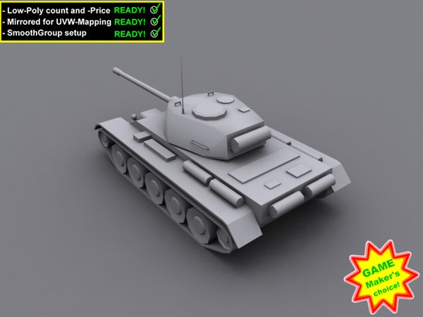 3d t-44 tank model