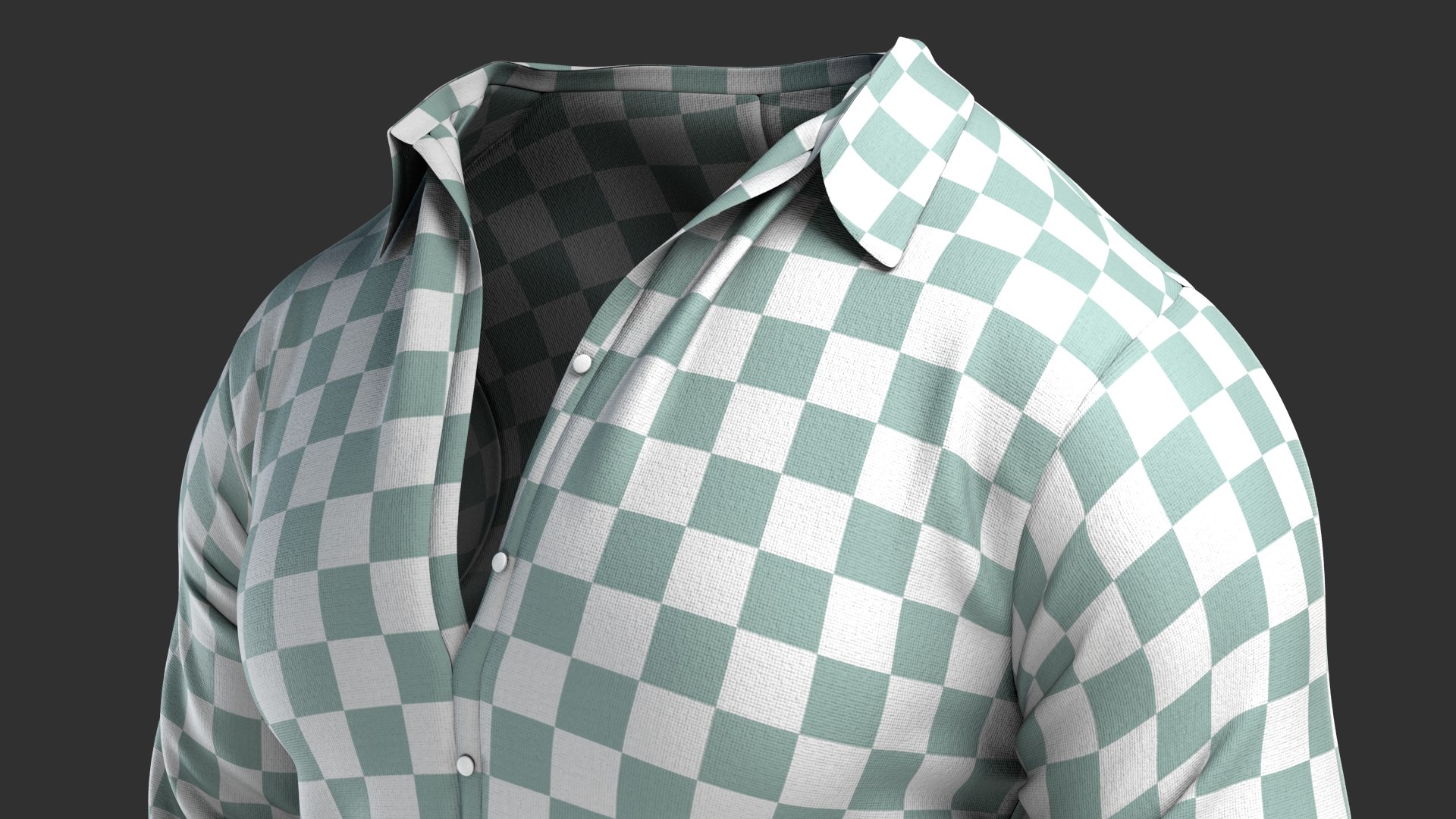 Shirt Green Checker 3D model - TurboSquid 2084760