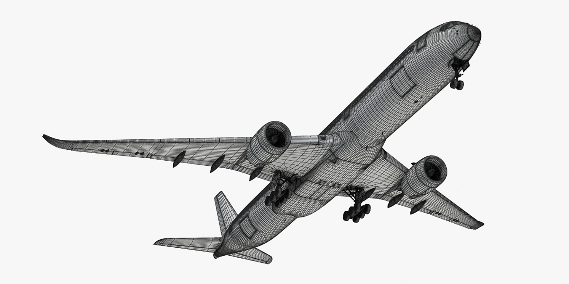 airbus a350-1000 plane 3d max
