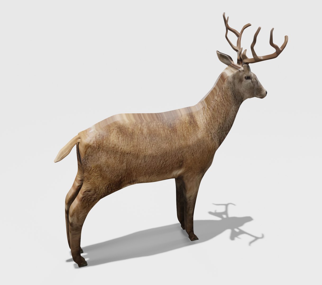3D Model Dark Wooden Deer - TurboSquid 1955811