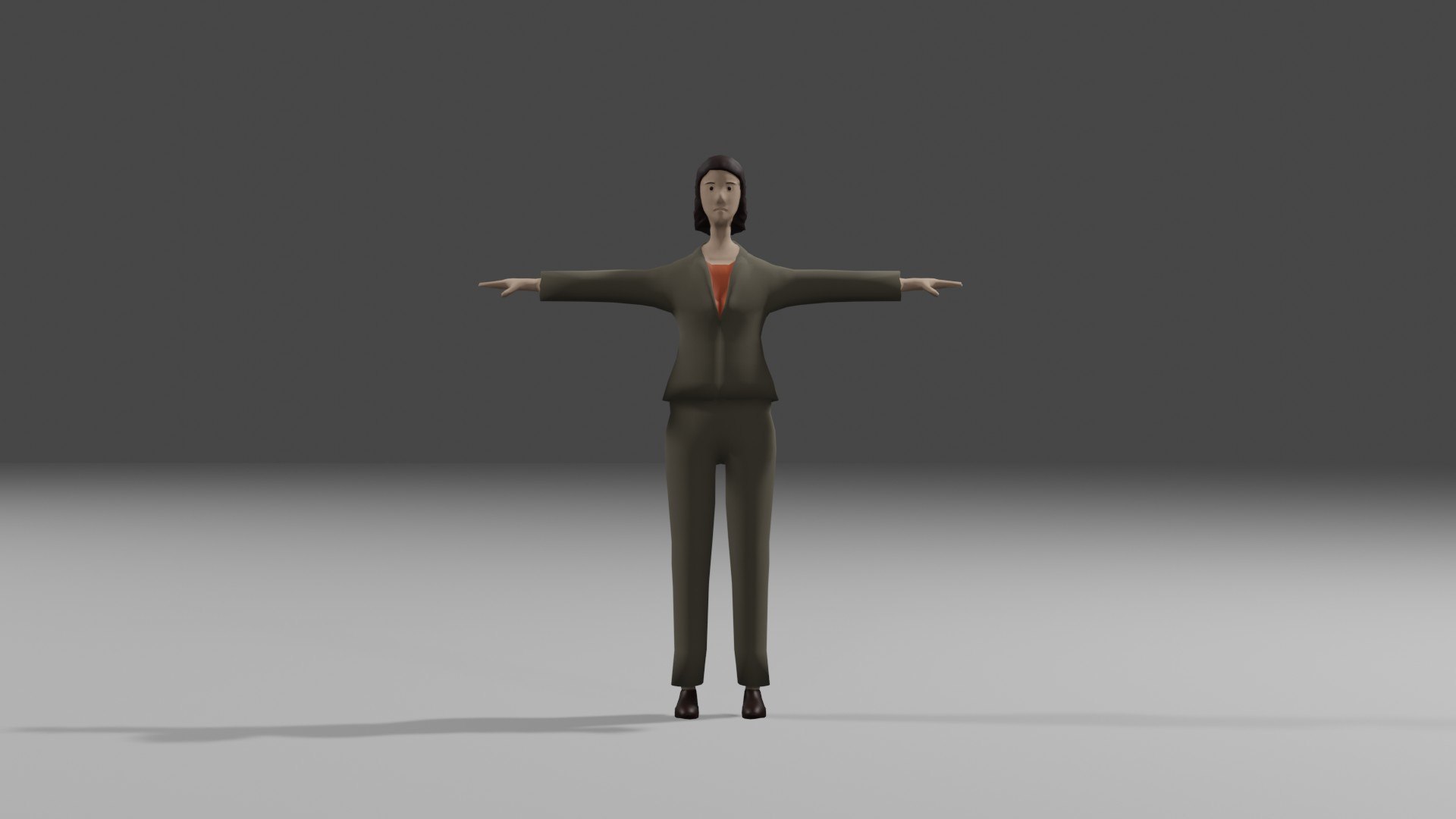 3D model Skinny Businesswoman Low-poly 3D model - TurboSquid 1859514