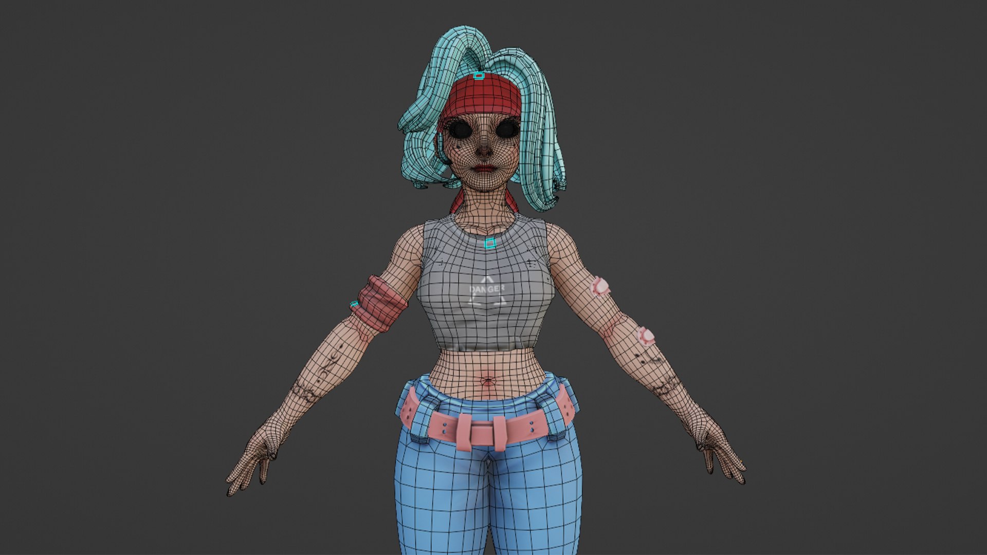 Cartoon Rigged Hip Hop Dancer Girl-Lucy Character 3D Model 3D Model ...