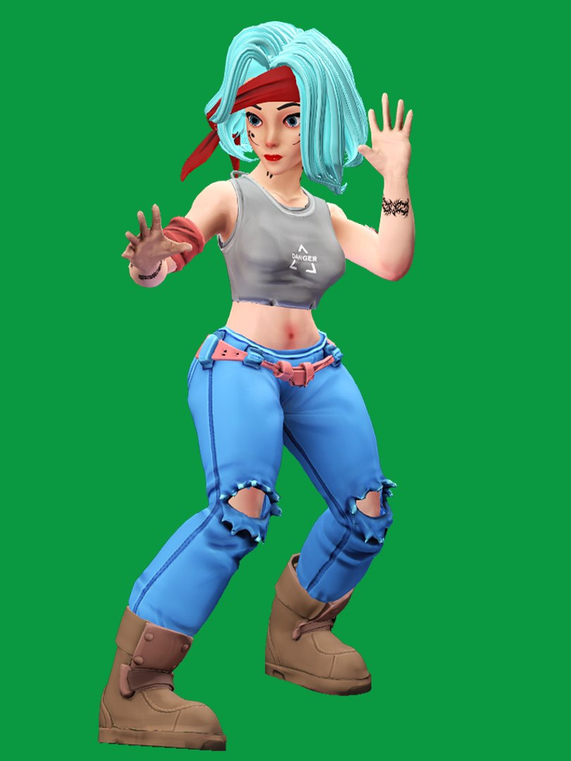 Cartoon Rigged Hip Hop Dancer Girl-Lucy Character 3D Model 3D Model ...