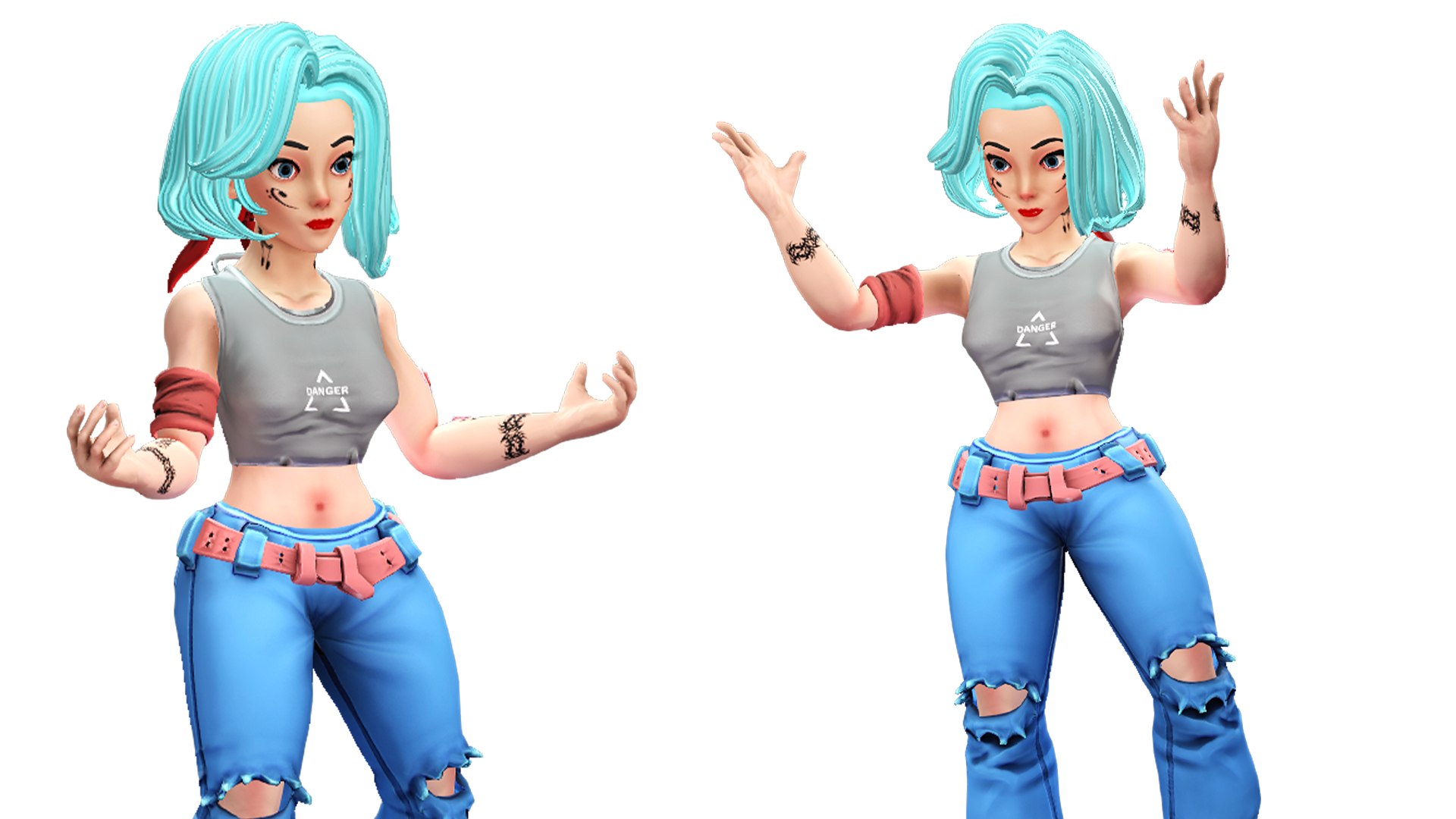 Cartoon Rigged Hip Hop Dancer Girl-Lucy Character 3D Model 3D Model ...